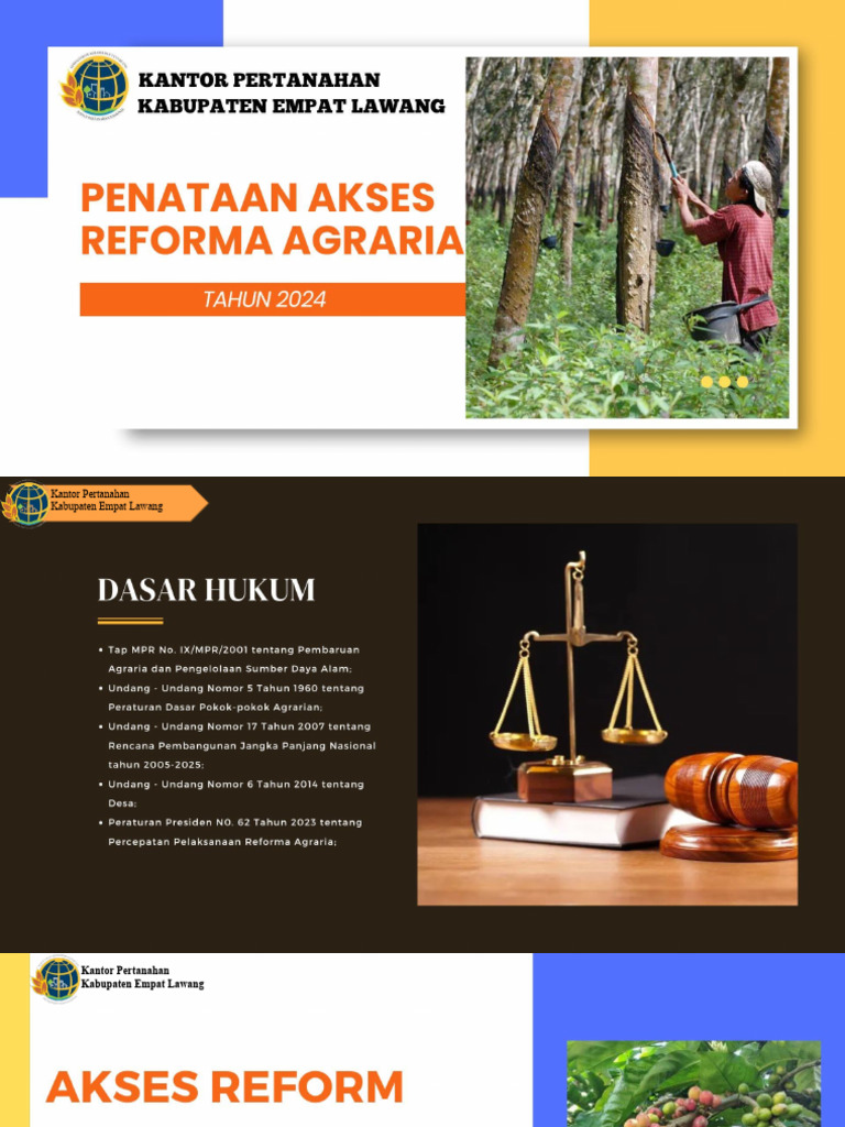 Materi PPT Penataan Akses Reforma Agraria | PDF
