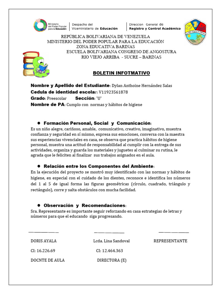 Voletines Doris Ayala | PDF | Educación de la primera infancia | Salón ...
