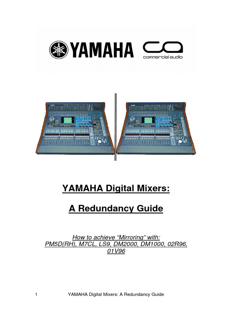 102 Digital Mixers Redundancy Guide | PDF | Sound Technology | Computer ...