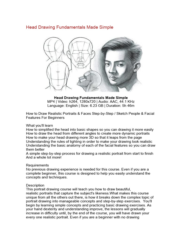 Beginner's Guide to Head Drawing | PDF | Drawing