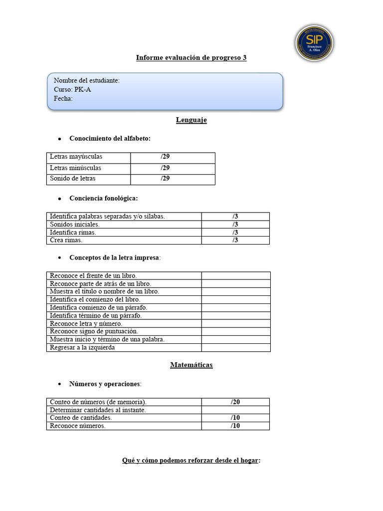 MOLDE Informe de Evaluación de Progreso 3 | PDF