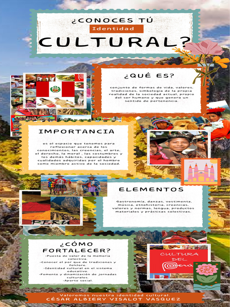 Infografía sobre la identidad cultural peruana | PDF