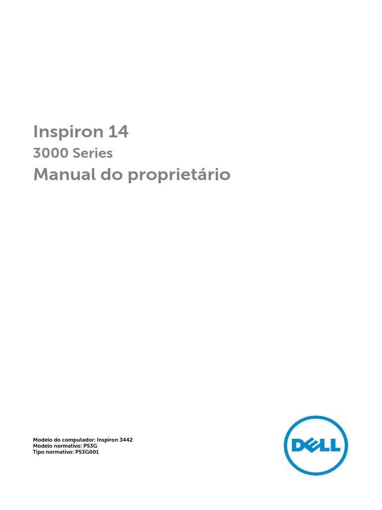 DELL Manual de Serviço Inspiron-14-3442-Laptop - Owner's Manual - PT-BR ...