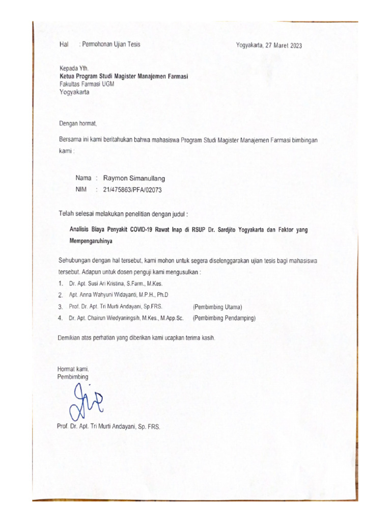3a. Formulir Usulan Penguji Dari Prof Tri | PDF