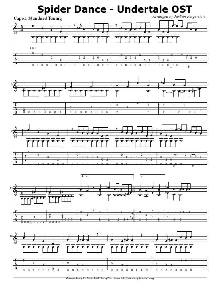 Undertale_Spider_Dance+_Guitar_ | PDF | Guitar Family Instruments ...