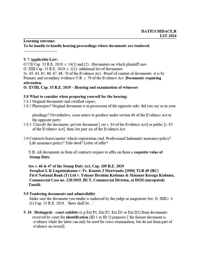 Civil Procedure Worksheet Mzumbe University | PDF | Justice | Crime ...