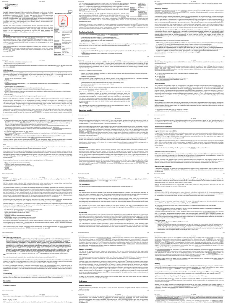 History Technical Details: Postscript Language | PDF | Data Compression | Computing