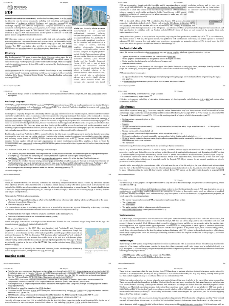 History Technical Details: Portable Document Format | PDF | Computer Data | Computing
