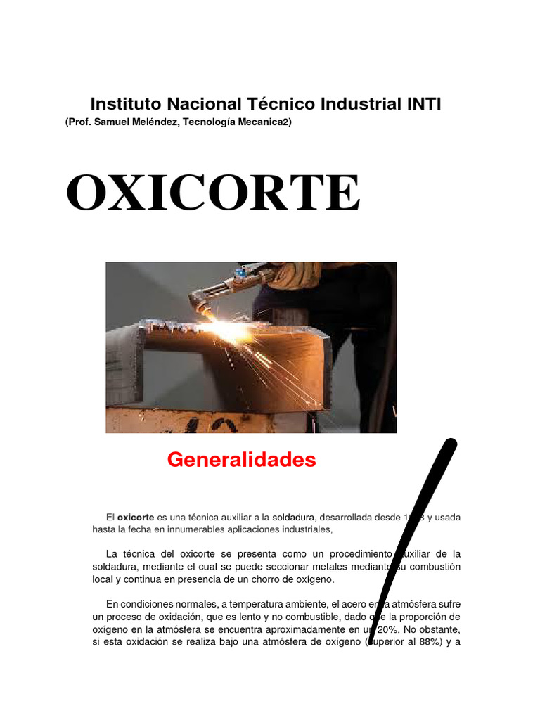 Edited - OXICORTE | PDF | Oxígeno | Acero