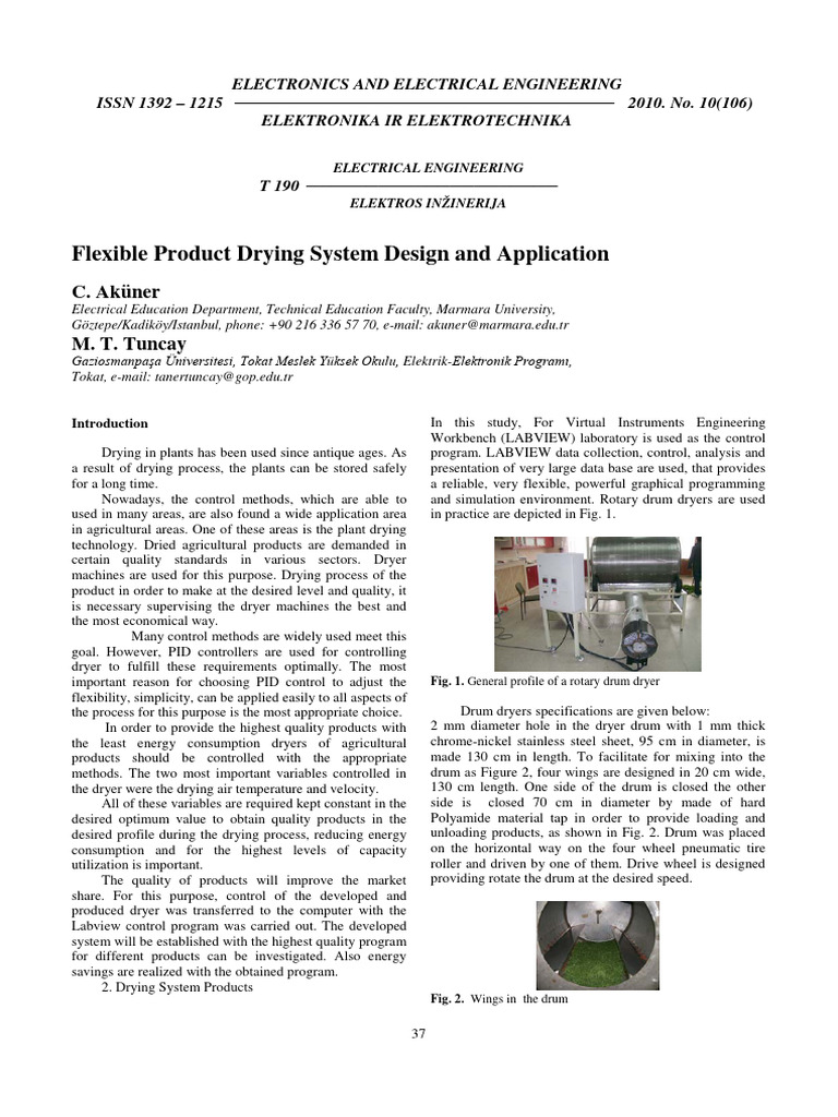 Flexible Product Drying System Design An | PDF | Temperature | Clothes ...