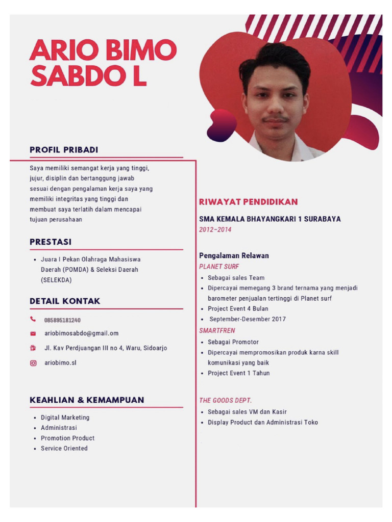 CV Ario Bimo | PDF