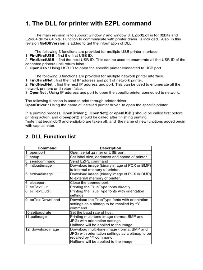 EZioDLL_UM_en | Download Free PDF | Parameter (Computer Programming) | Printer (Computing)