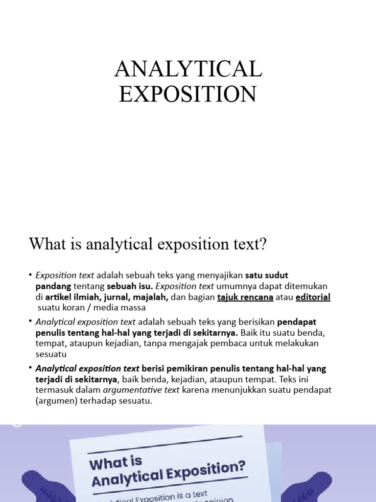 Analytical Exposition | PDF