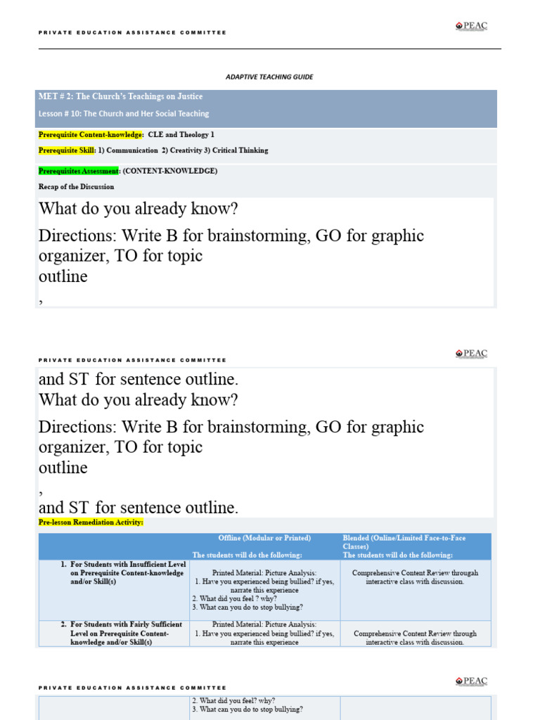 Theology 1 Lesson 10 Pdf Prayer Catholic Social Teaching