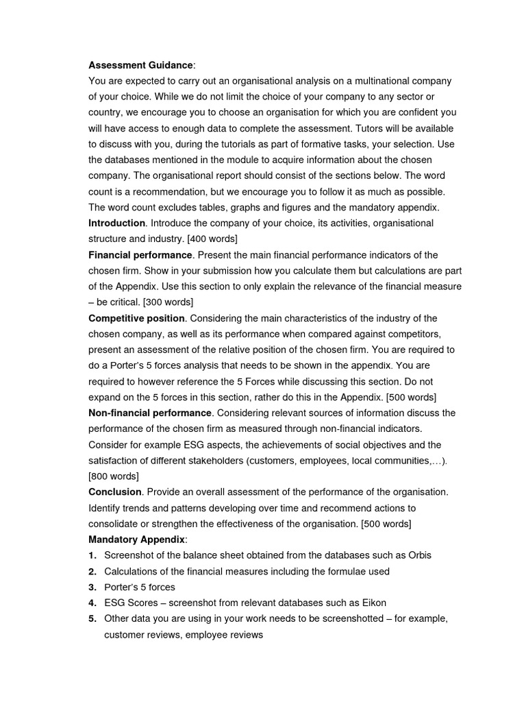 Assessment Guidance - BUSI1715 | PDF | Citation | Cognition