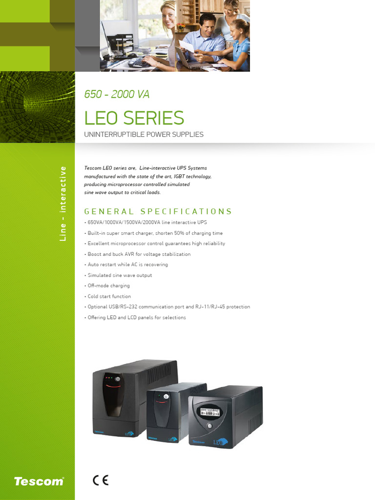 Tescom Line Interactive UPS | PDF | Alternating Current | Battery Charger