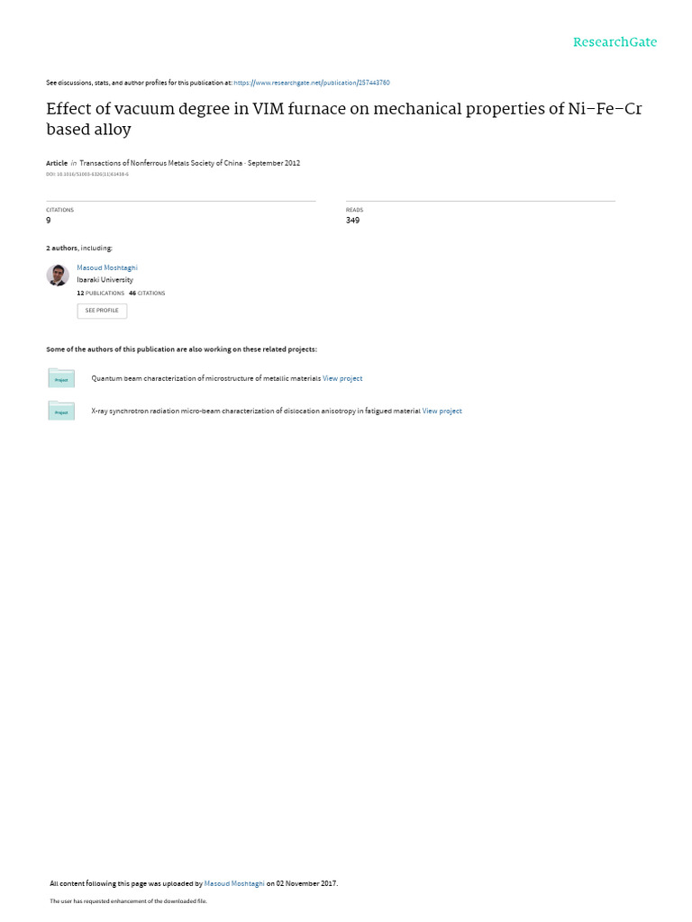 ISIPublication TNMSC | PDF | Fracture | Alloy