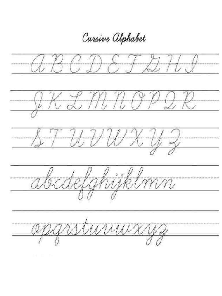 cursive alphabet | PDF