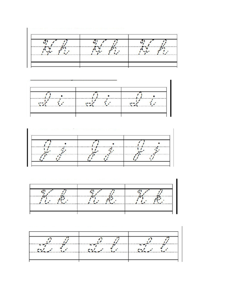 Cursive H - Z | PDF