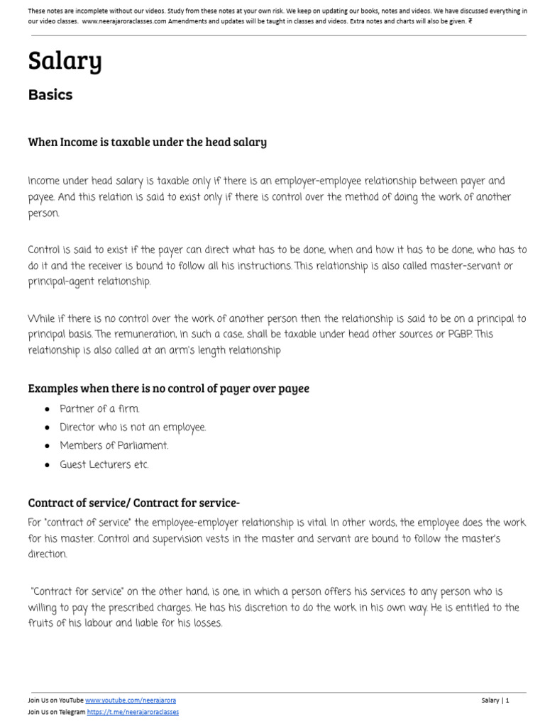 Salary Notes | PDF | Salary | Employee Benefits