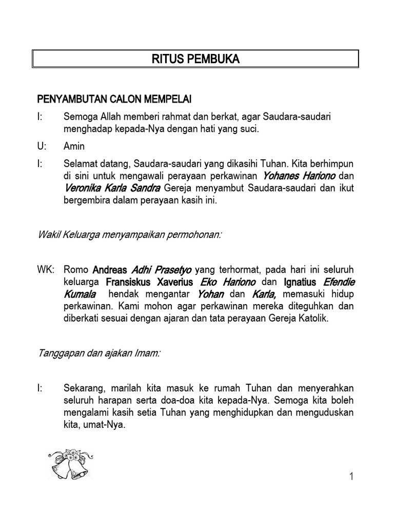 Simbol Perkawinan dalam Liturgi Katolik | PDF