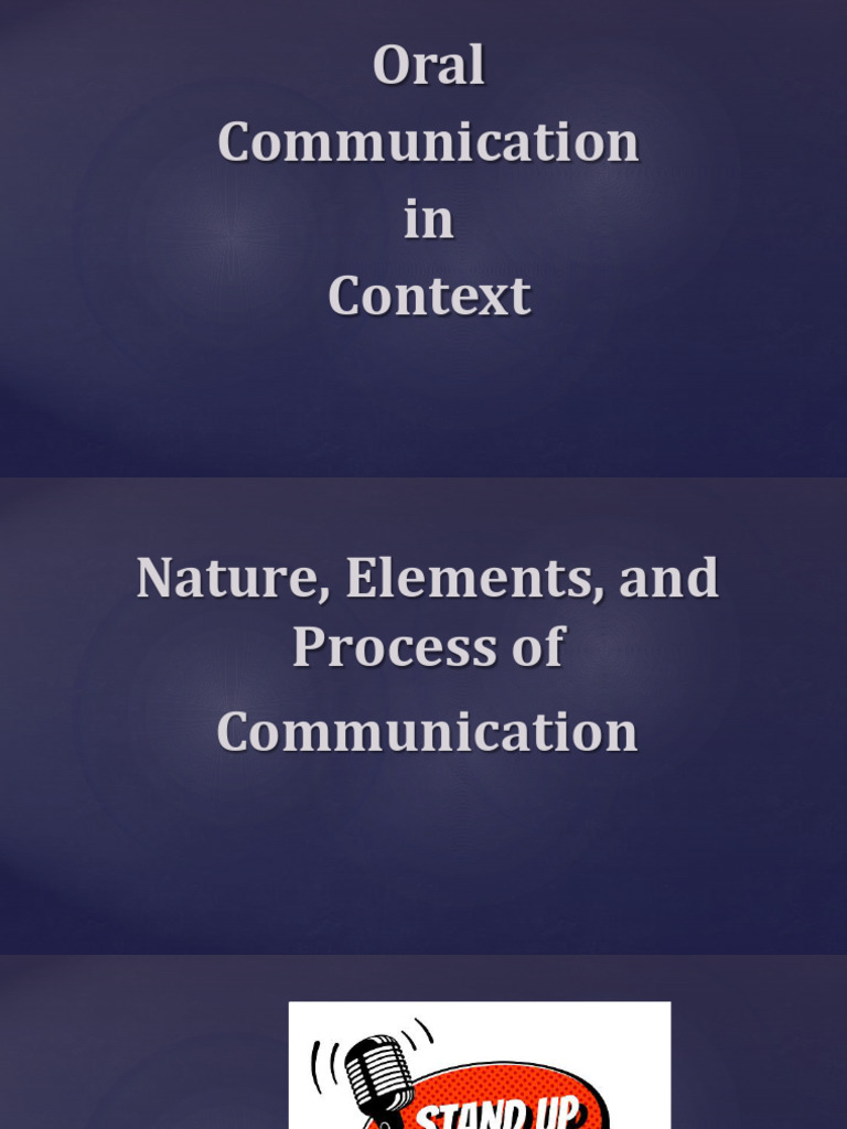 OCC MELC1 Nature and Process of Communication | PDF | Communication | Information