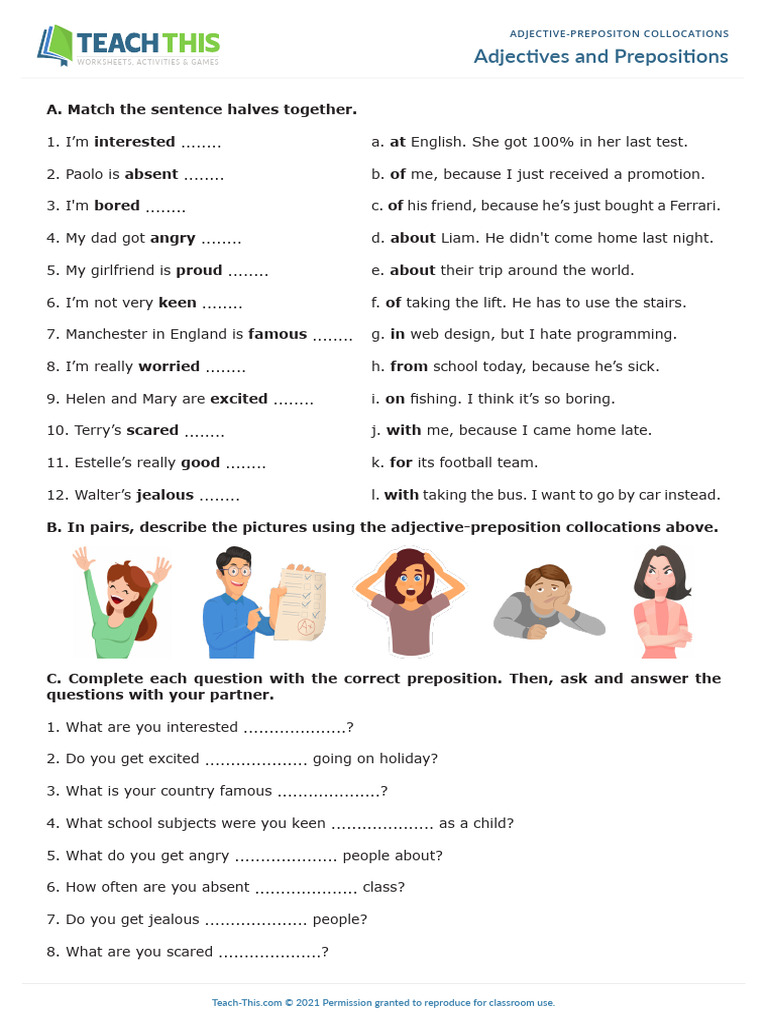 Adjectives And Prepositions Pdf