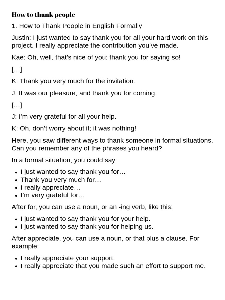 Thank People | PDF | English Language | Linguistics