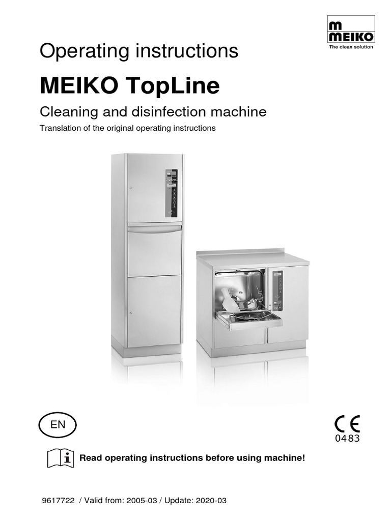 Meiko TopLine инструкция | PDF | Water | Steam