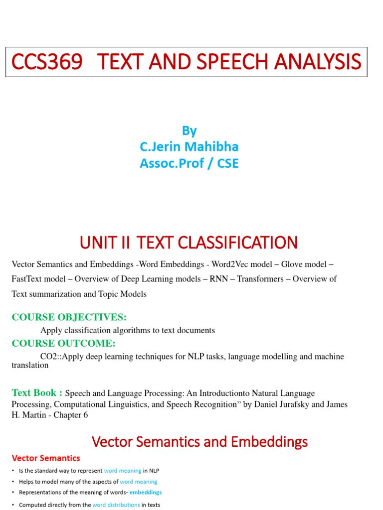 Ccs369 Tss Unit 2 Pdf Artificial Neural Network Deep Learning 