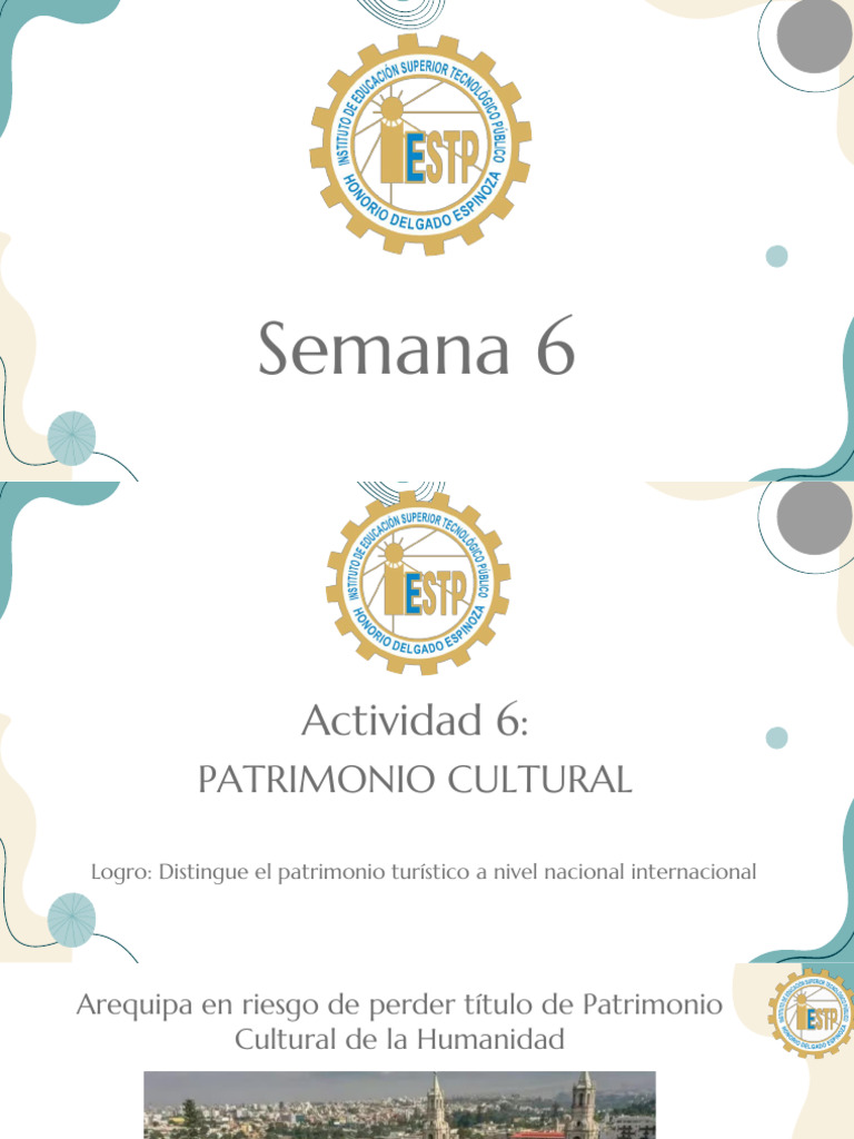 CLASE 6 Patrimonio Cultural | Descargar gratis PDF | Patrimonio cultural | Bienes (Ley)