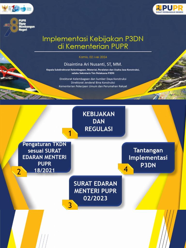 Kebijakan P3DN di Kementerian PUPR | PDF