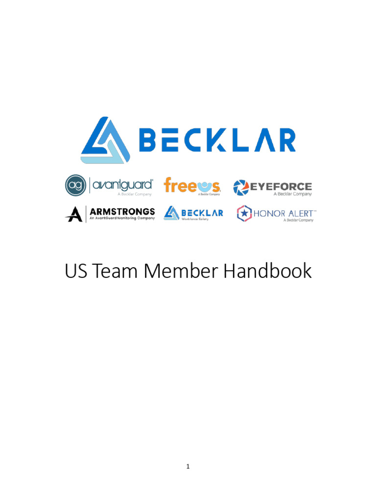2024 Becklar Employee Handbook | Download Free PDF | Sexual Harassment ...