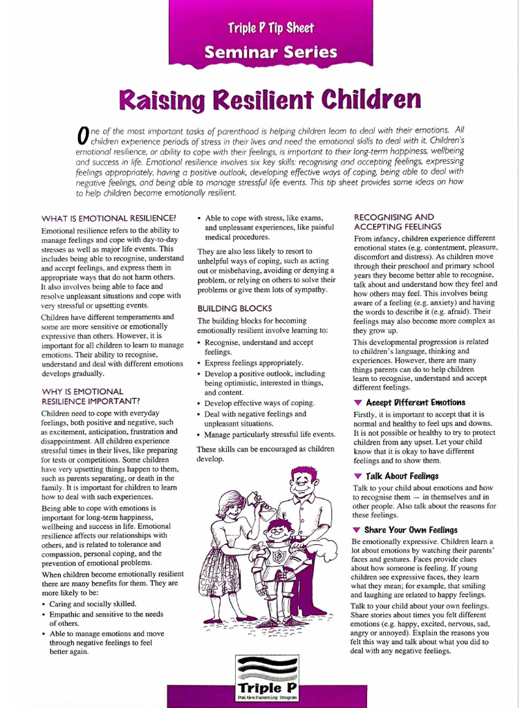 Triple P Positive Parenting Program Tip Sheet | PDF
