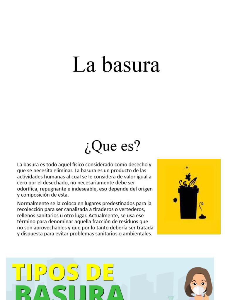 La Basura | PDF | Residuos | Vertedero