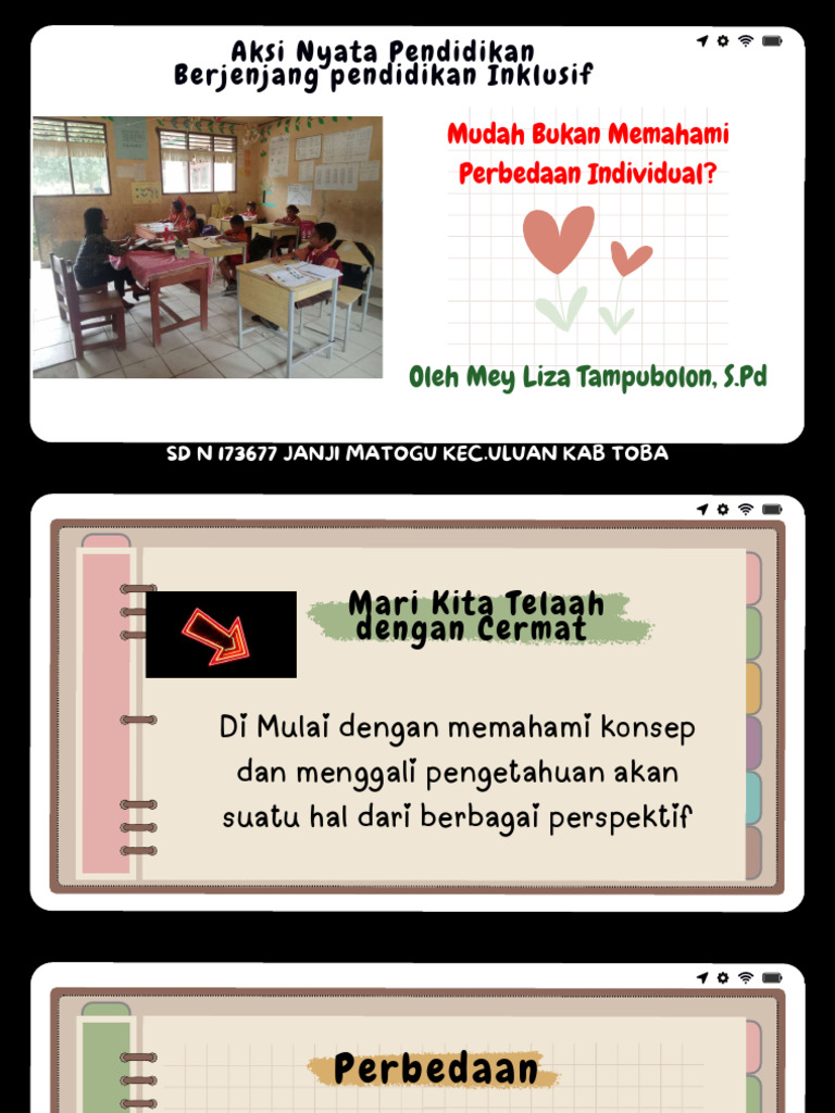 AKSI Nyata Pendidikan Berjenjang Pendidikan Inklusif OLEH Mey Liza Tampubolon, S.Pd_compressed | PDF