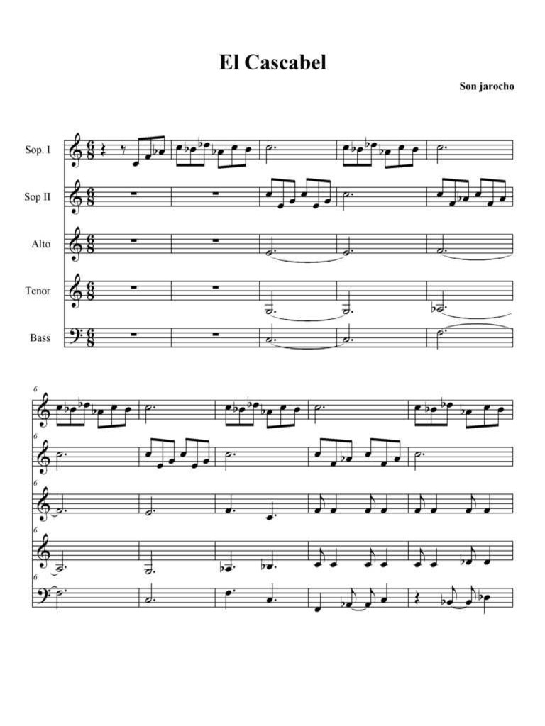 El Cascabel Arreglo Vocal 1 | PDF