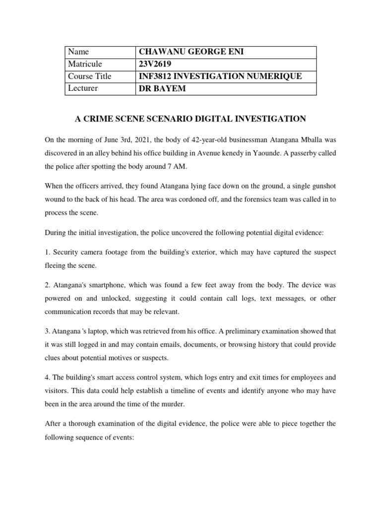 Digital Crime Investigation Study | PDF | Crime Scene | Police