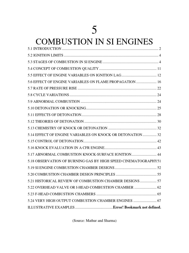 06 Combustion in SI Engines | PDF | Combustion | Internal Combustion Engine