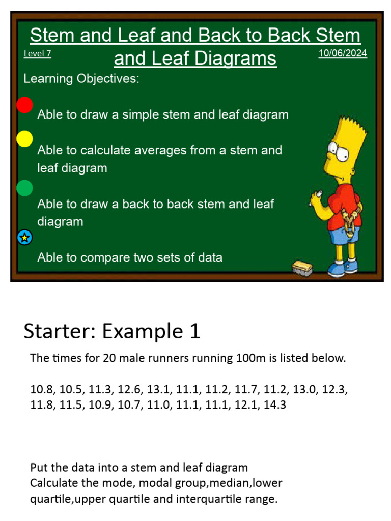 Lesson 5-Stem and Leaf Diagrams and Back to Back Stem and Leaf | PDF ...