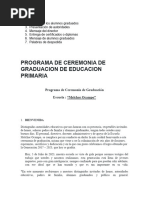 Programa de Ceremonias de Graduación | PDF