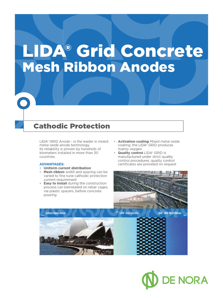 DN 062 - LIDA Grid Concrete Mesh Ribbon Anodes v2022 | PDF | Anode ...