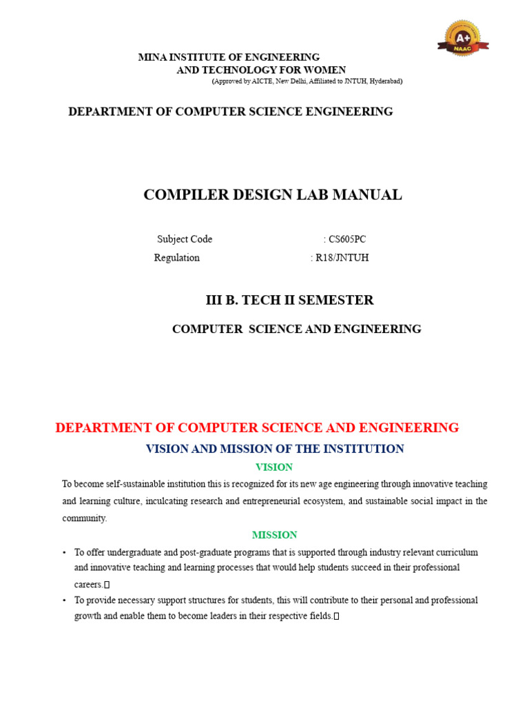 CD Lab Manual | PDF | Engineering | Science