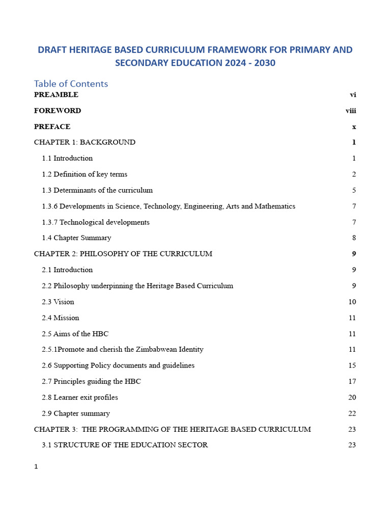 1 Updated Consolidated Heritage Based Curriculum 2024 to 2030 31 May 2024 | Download Free PDF ...