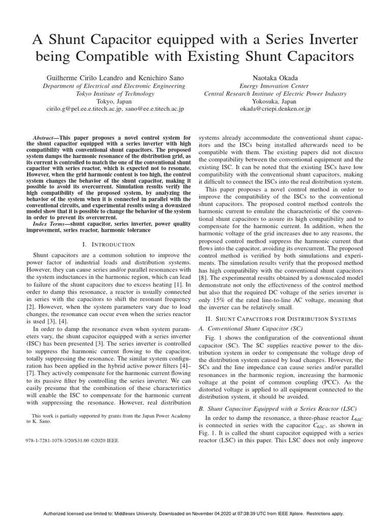 Shunt Series | PDF | Power Inverter | Capacitor