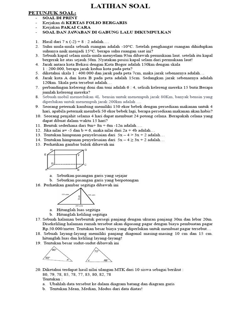 Latihan Akhir MTK | PDF | Metode & Bahan Ajar