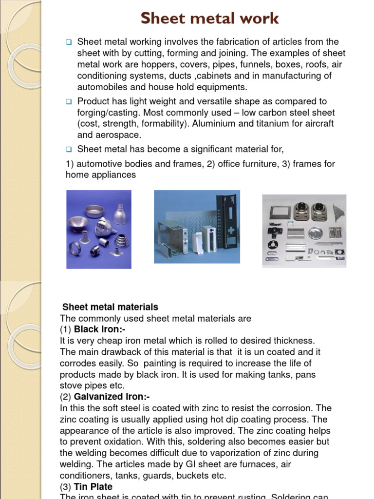 Sheet-Metal-Notes | PDF | Sheet Metal | Metals