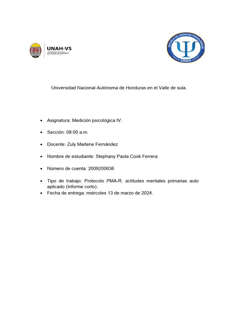 Protocolo de Pma.r | PDF | Las emociones | Pensamiento