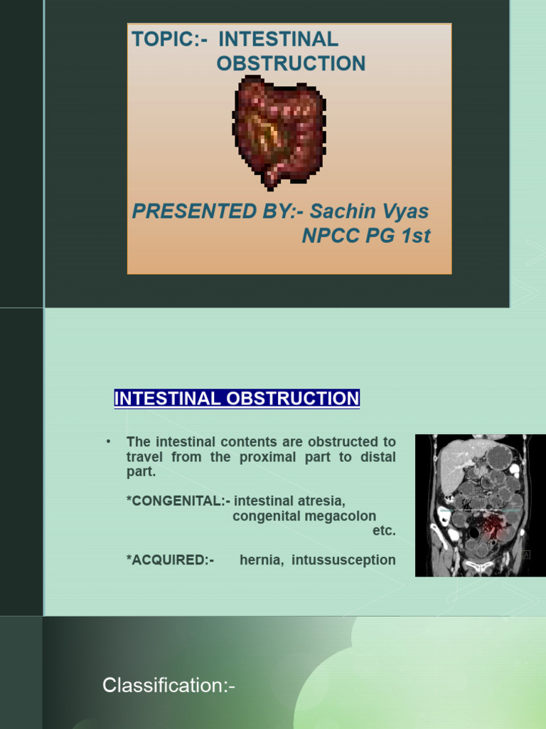 Understanding Intestinal Obstruction | PDF | Science & Mathematics