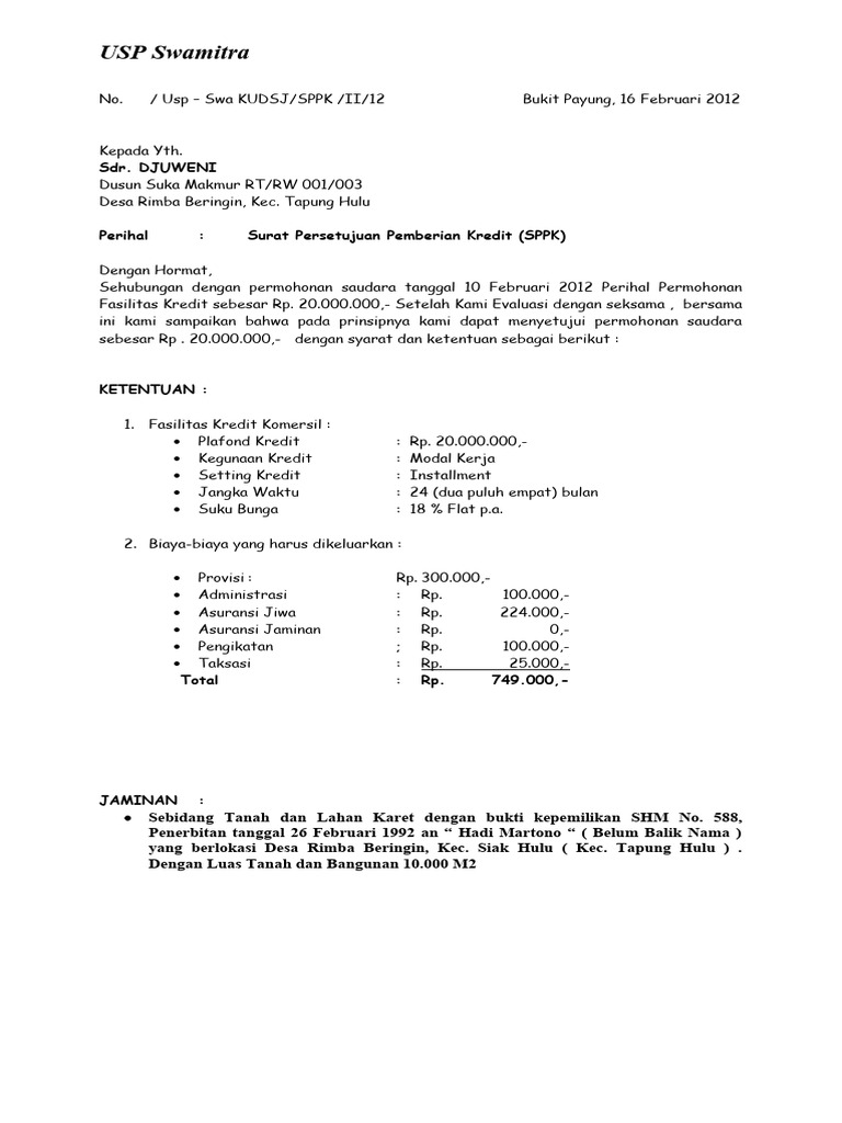 SPPK N PK Djuweni | PDF